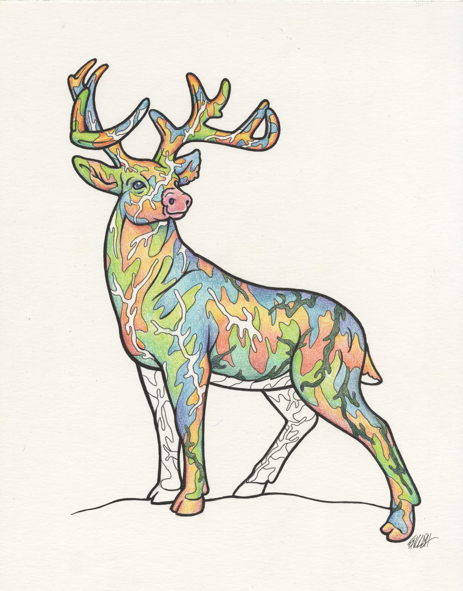 Original Drawing: Camo Buck – PoPaganda